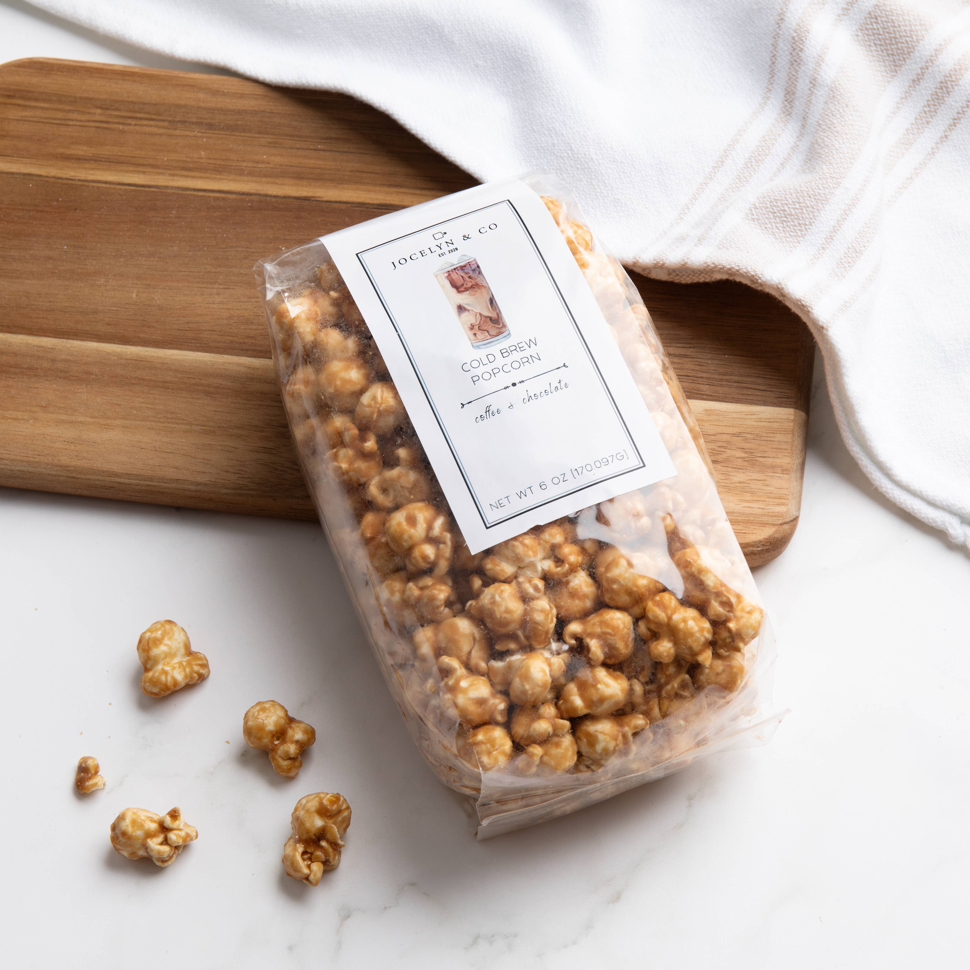 Jocelyn & Co - Cold Brew Caramel Popcorn | Michelle's Ah-Mazing Grazing