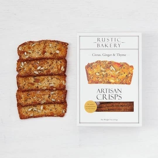 Rustic Bakery - Artisan Crisps - Citrus, Ginger & Thyme Box | Michelle's Ah-Mazing Grazing